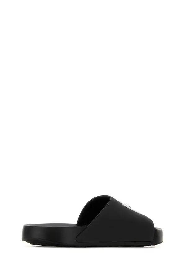 Givenchy Rubber Label Slides - Black