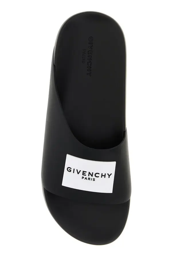 Givenchy Rubber Label Slides - Black