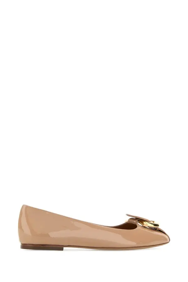 FERRAGAMO Patent Leather Ballerinas With Gancini Buckle
