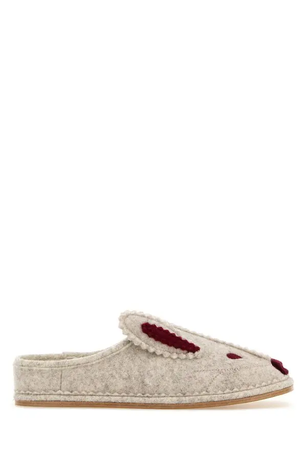 BODE Fabric Rabbit Slippers - Grey