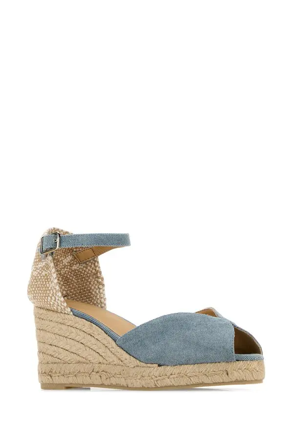 CastaÑer Bianca Canvas Wedge Espadrilles - Blue