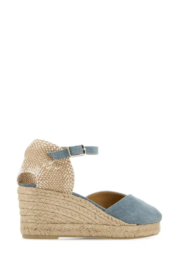 CastaÑer Bianca Canvas Wedge Espadrilles - Blue