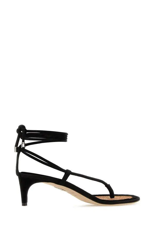 Dsquared2 Suede Thong Sandals With Tie Ankle Fastening
