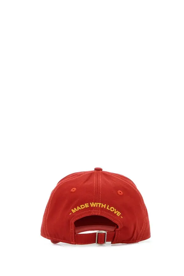 Dsquared2 Cotton Baseball Cap - Red