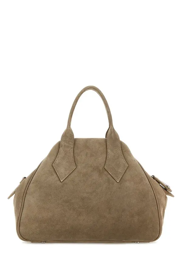 VIVIENNE WESTWOOD Dove Suede Medium Yasmine Handbag - Grey