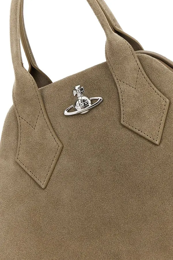 VIVIENNE WESTWOOD Dove Suede Medium Yasmine Handbag - Grey