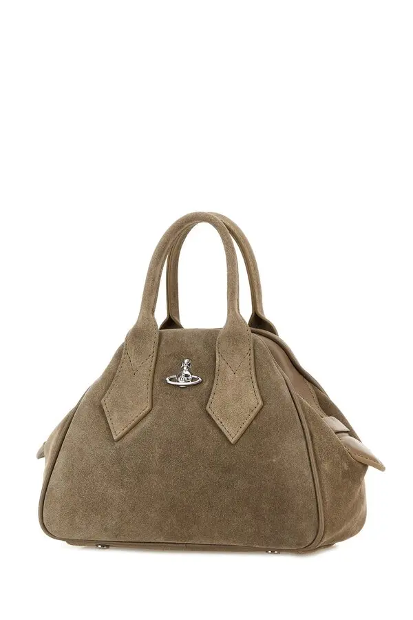 VIVIENNE WESTWOOD Dove Suede Small Yasmine Handbag - Grey
