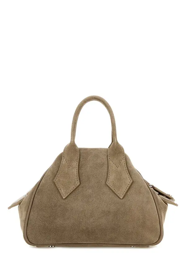 VIVIENNE WESTWOOD Dove Suede Small Yasmine Handbag - Grey