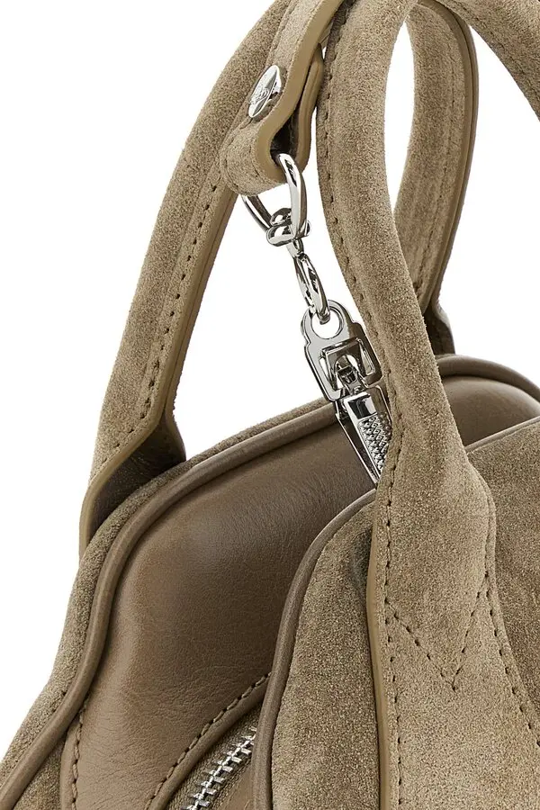 VIVIENNE WESTWOOD Dove Suede Small Yasmine Handbag - Grey
