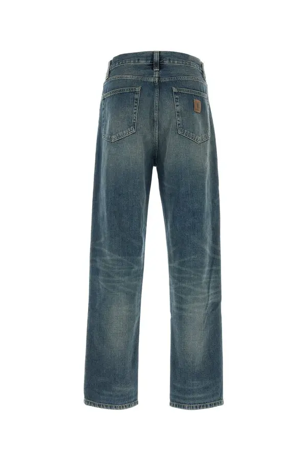 Carhartt Work In Progress Vintage Effect Denim Aaron Pant - Blue