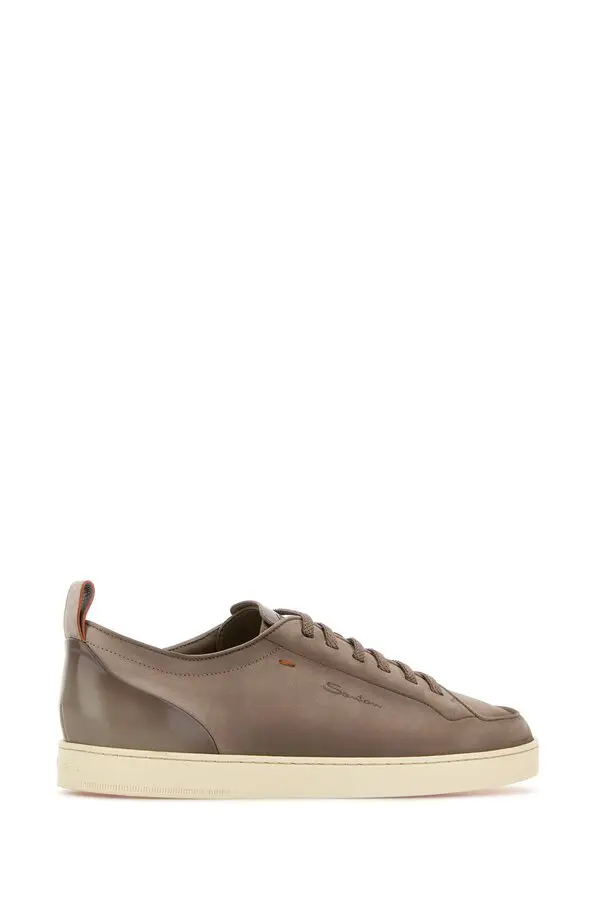 Santoni Embossed Leather Sneakers
