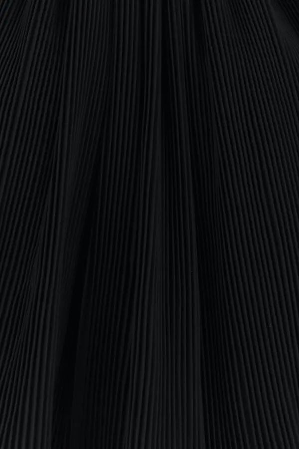 Co Polyester Blend Top With Pleated Detail