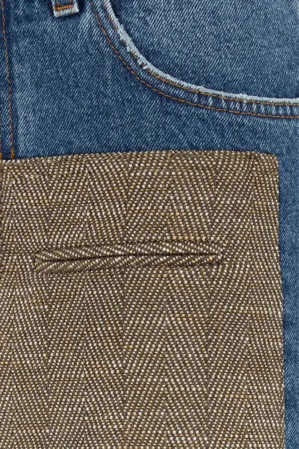 Stella McCartney Denim And Tweed Skirt