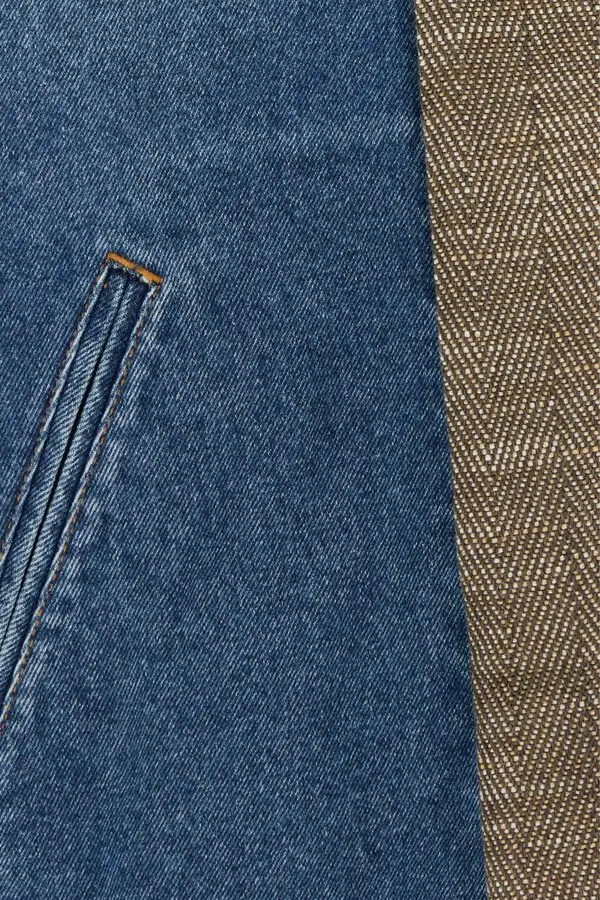 Stella McCartney Denim Jacket With Tweed Insert