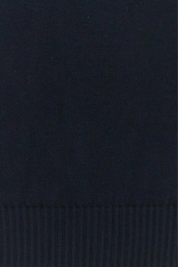 Fedeli Navy Cotton Sweater - Blue