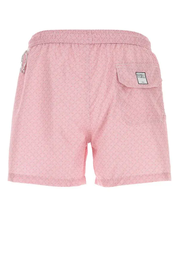 Fedeli Printed Polyester Swimming Shorts
