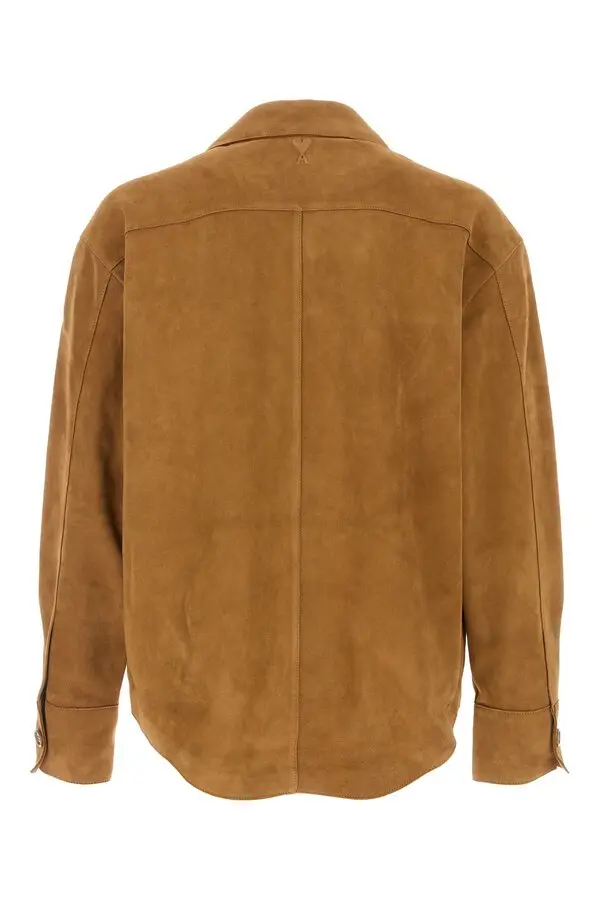 Ami Camel Suede Oversize Shirt