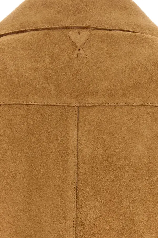 Ami Camel Suede Oversize Shirt