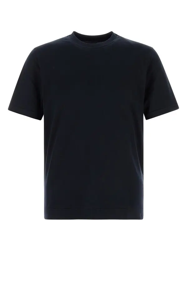 Fedeli Navy Cotton T-shirt