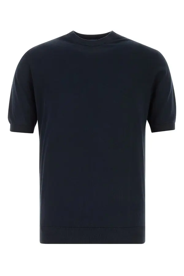 Fedeli Short Sleeve Cotton Crew Neck Sweater