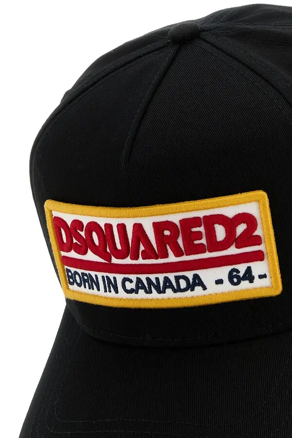 Dsquared2 Cotton Baseball Cap - Black