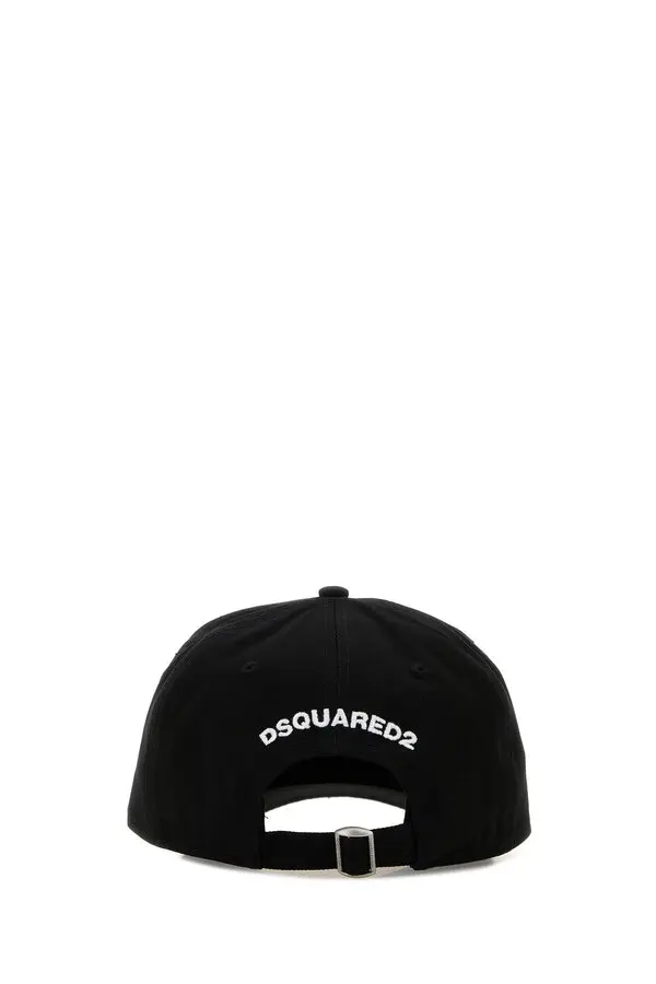 Dsquared2 Cotton Baseball Cap - Black