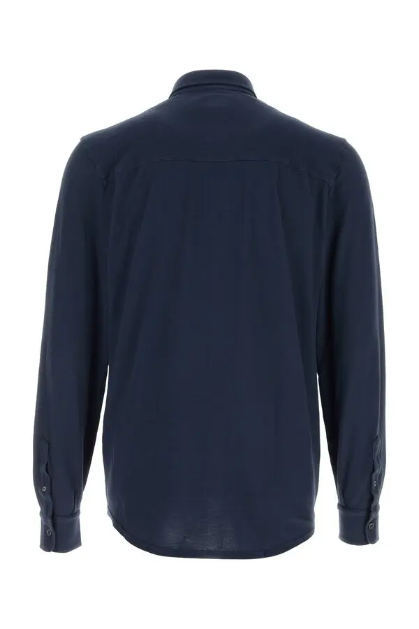 Fedeli Navy Piquet Shirt