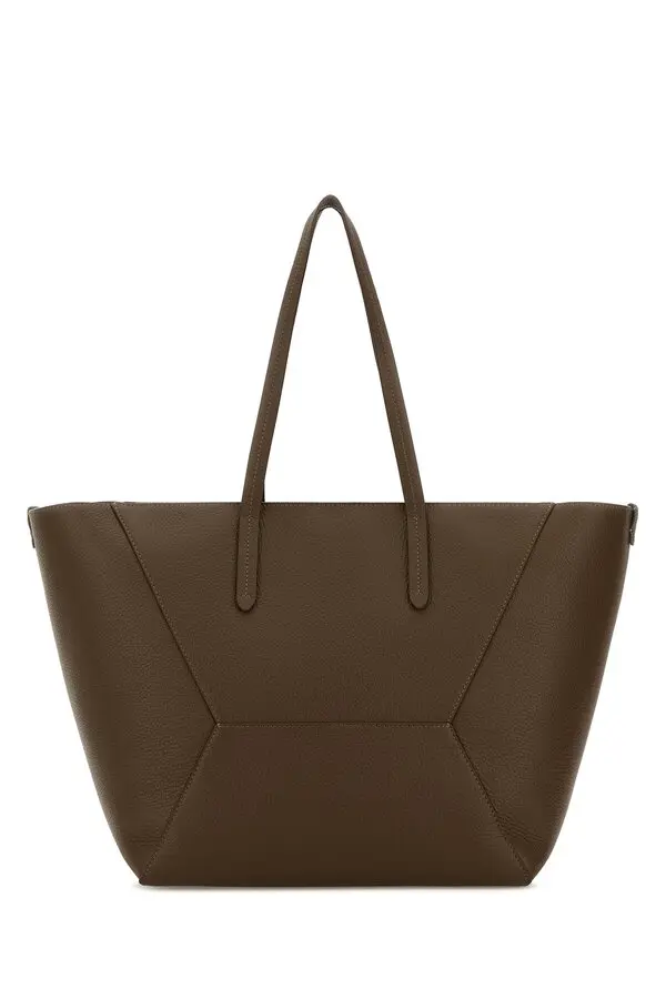 Brunello Cucinelli Mud Leather Shopping Bag - Brown