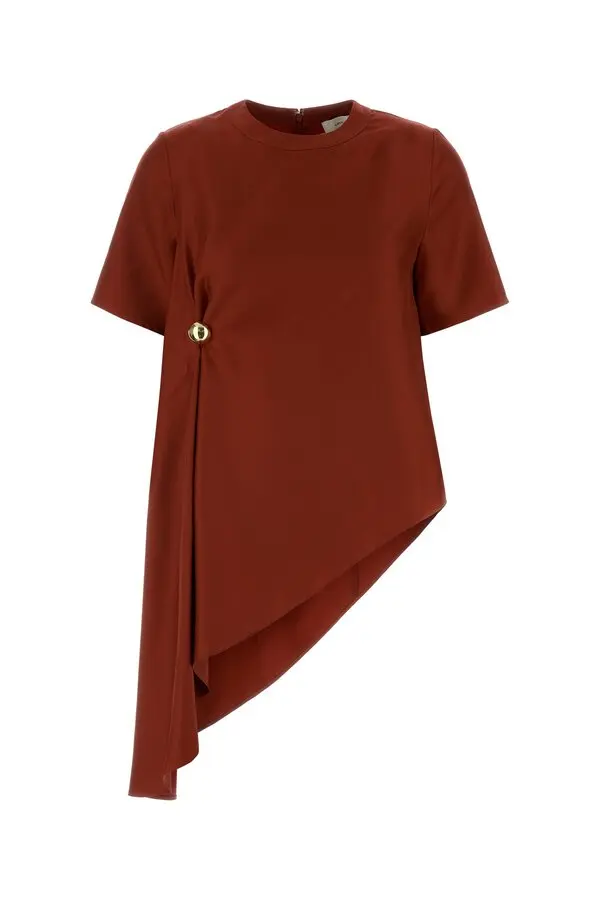 Loulou De Saison Tiziano Silk Madea T-shirt - Red