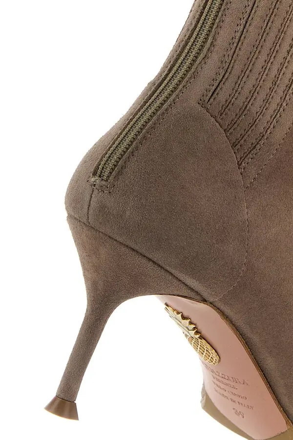 AQUAZZURA Dove Suede Saint Honoré Ankle Boots