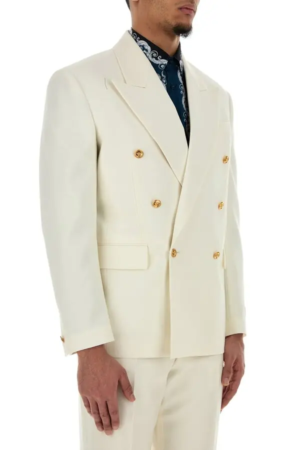Versace Ivory Wool Blazer