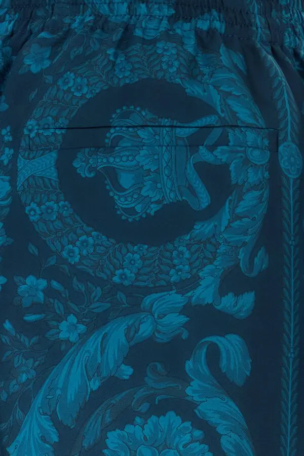 Versace Printed Silk Bermuda Shorts