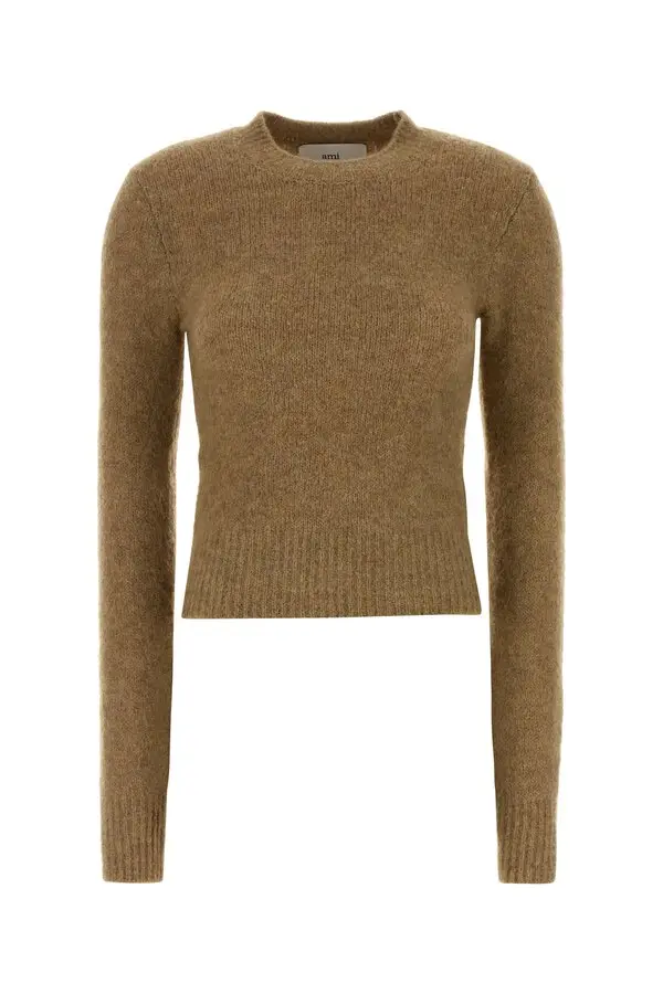 Ami Camel Stretch Alpaca Blend Sweater
