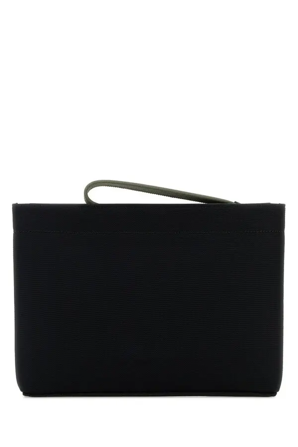Givenchy Canvas Clutch With Printed Logo - Black