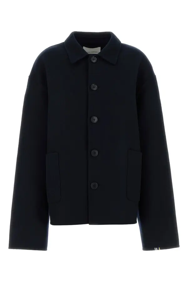 Extreme Cashmere Navy Wool Blend Coat