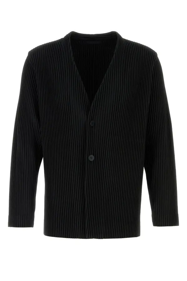 Issey Miyake Pleated Polyester Cardigan