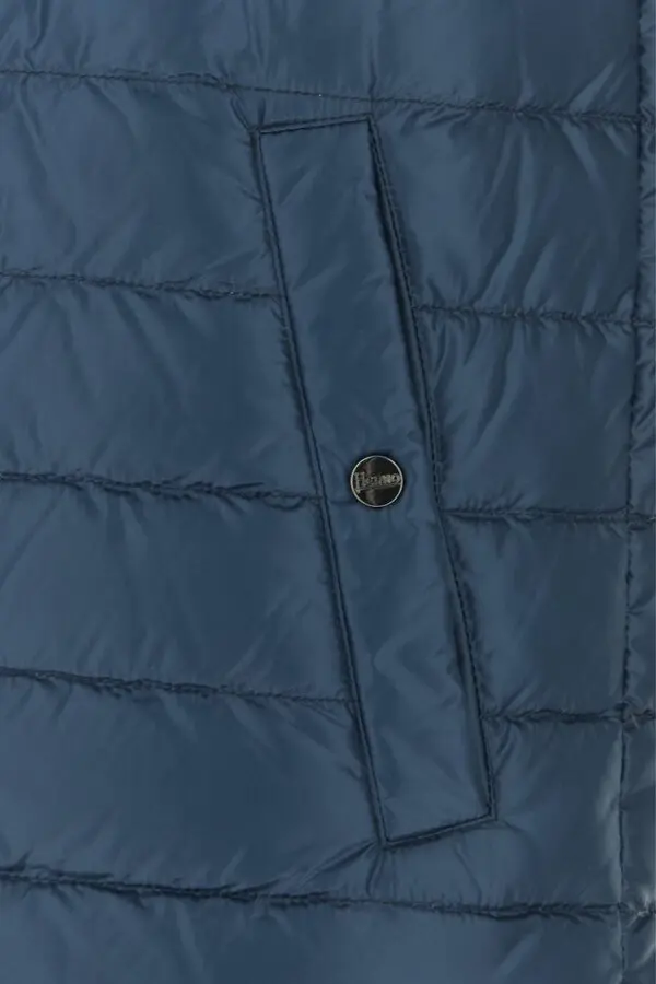 Herno Quilted Nylon Reversible Down Vest - Blue