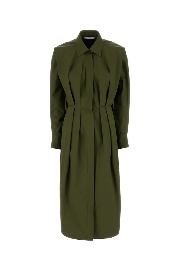Givenchy Khaki Cotton Poplin Shirt Dress