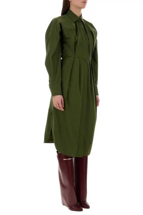 Givenchy Khaki Cotton Poplin Shirt Dress