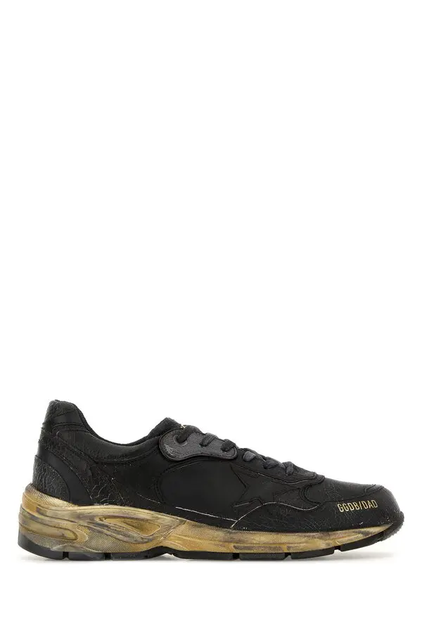GOLDEN GOOSE Charcoal Leather Running Dad Sneakers