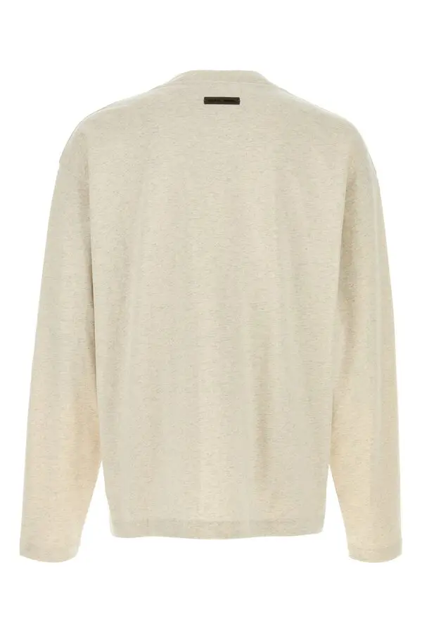 Fear Of God Melange Ivory Cotton T-shirt