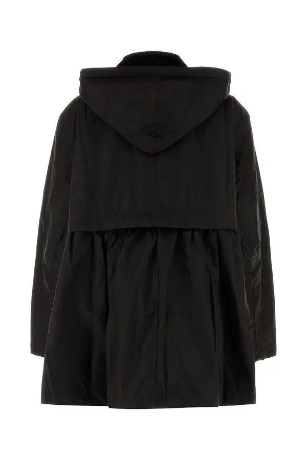 BARBOUR X GANNI Coated Cotton Jacket With Tartan Inserts