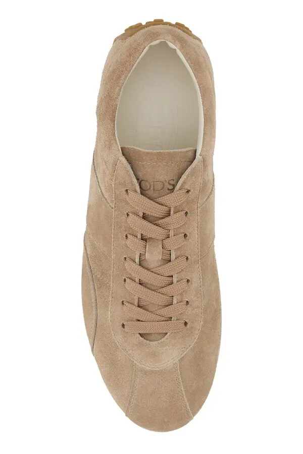 TOD'S Beige Suede Sneakers - Light Brown
