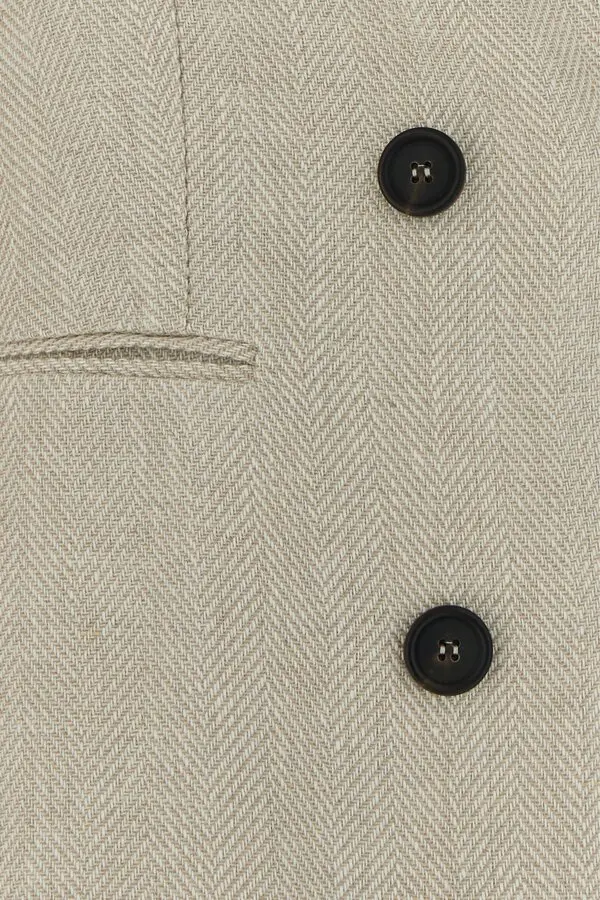 Brunello Cucinelli Double-breasted Peak Lapel Blazer - Light Brown