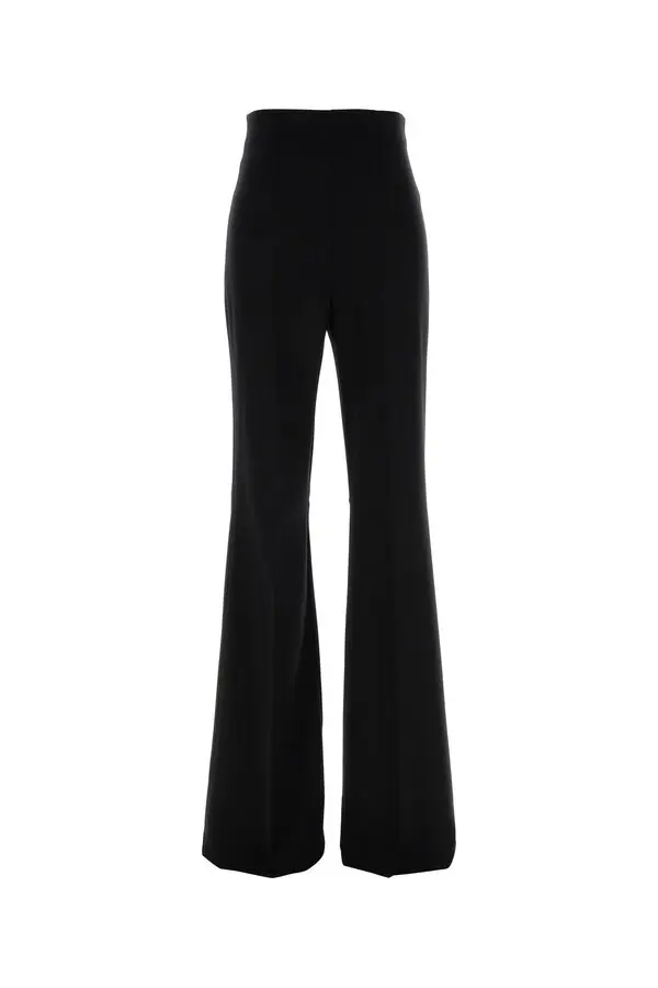 Sportmax Stretch Nylon Flared Pants - Black