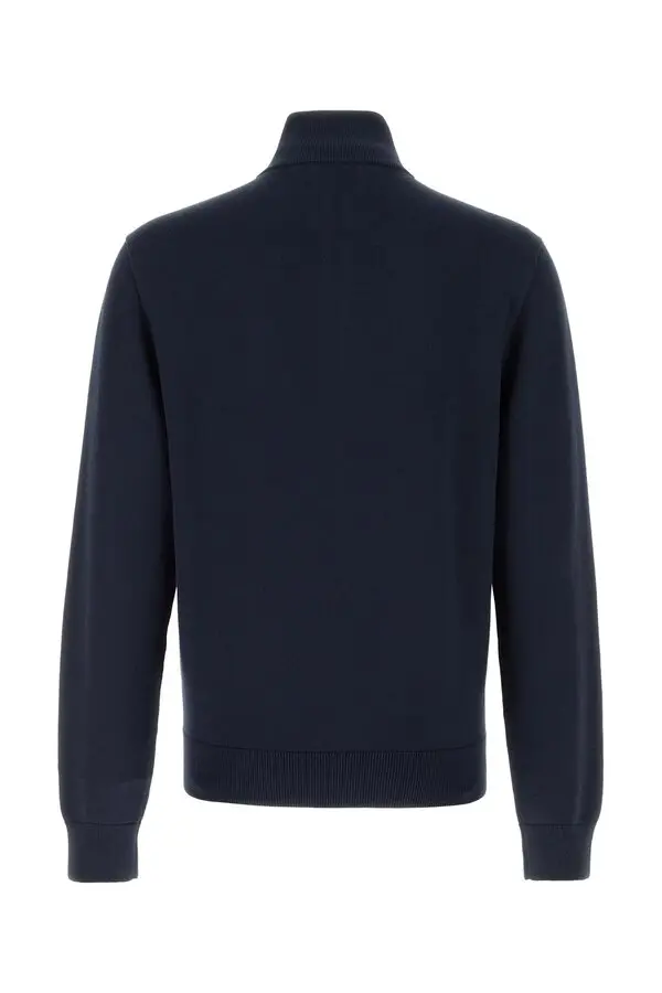 Versace Dark Cotton Blend Cardigan With Medusa Detail