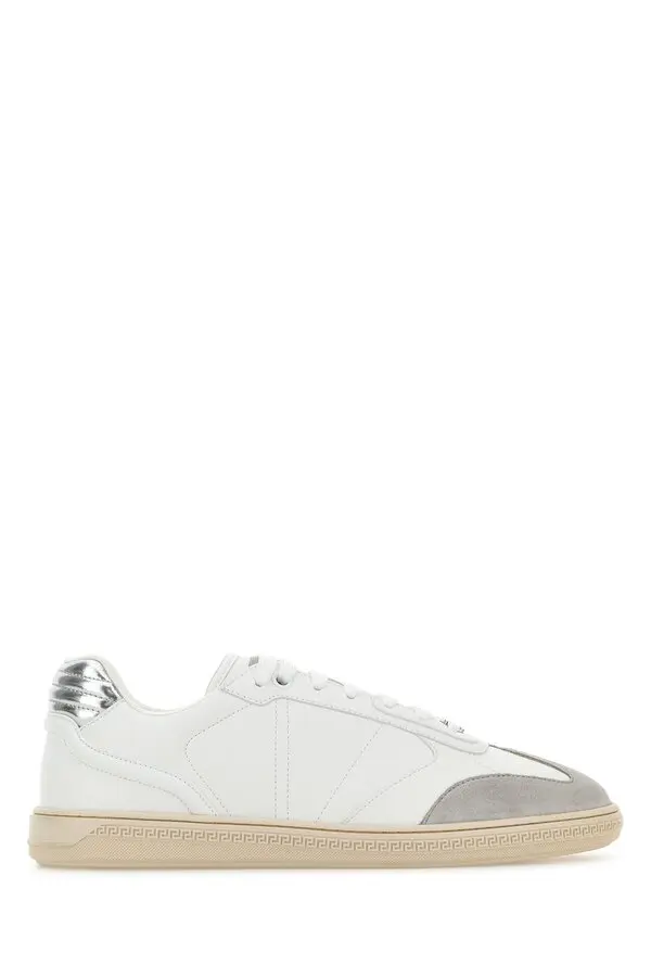 Versace Leather Greca Court Sneakers