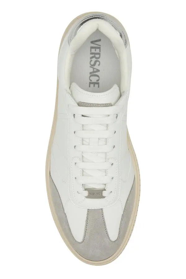 Versace Leather Greca Court Sneakers