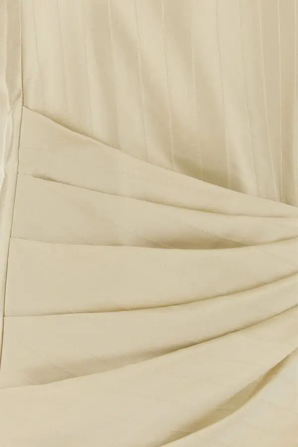 Loulou De Saison Cream Satin Top - Yellow