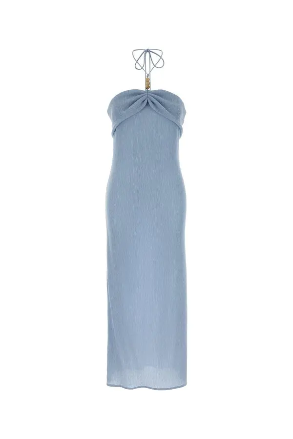 Magda Butrym Light Stretch Lyocell Blend Dress With Decorative Stone Embellishments